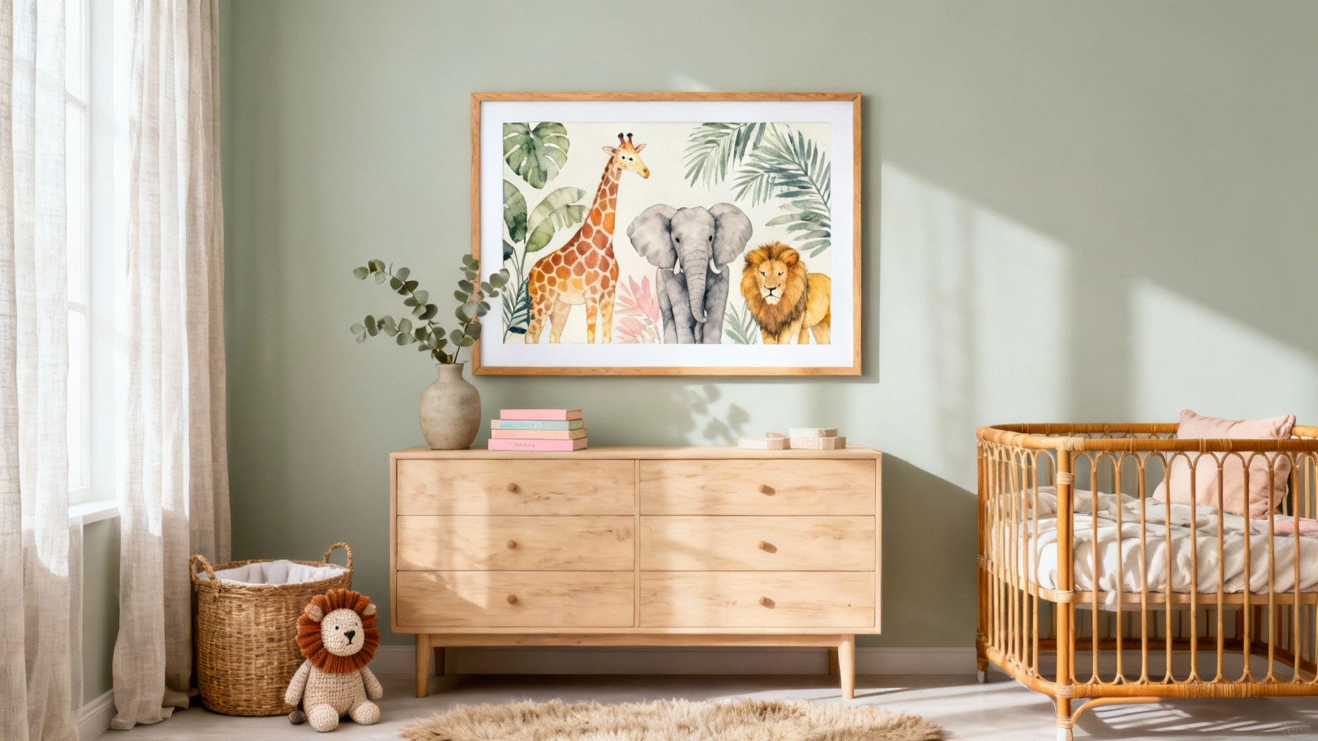 Jungle Nursery Wall Art | Cute Safari Animal Prints & Decor