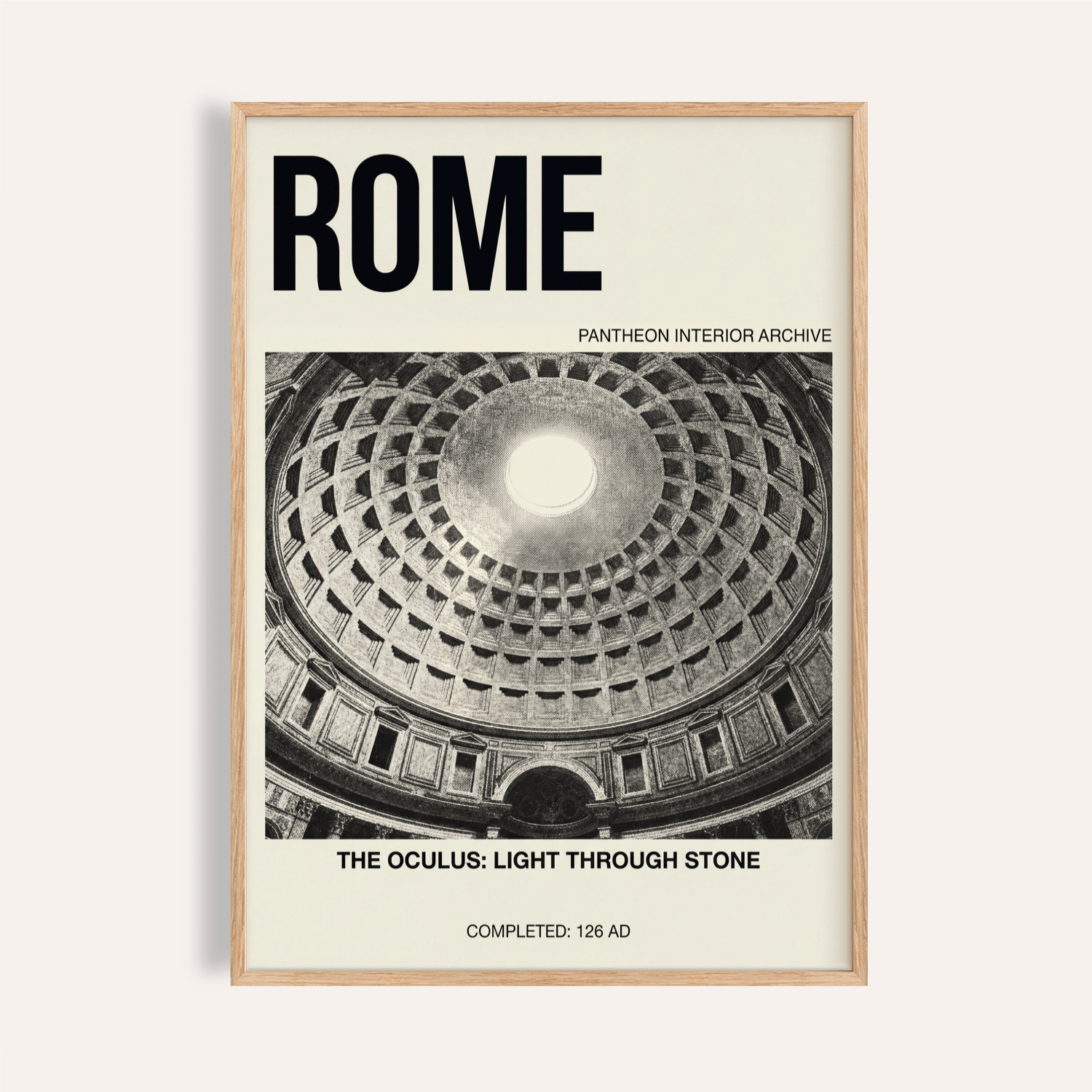 Pantheon Interior Poster | Rome Architecture Print