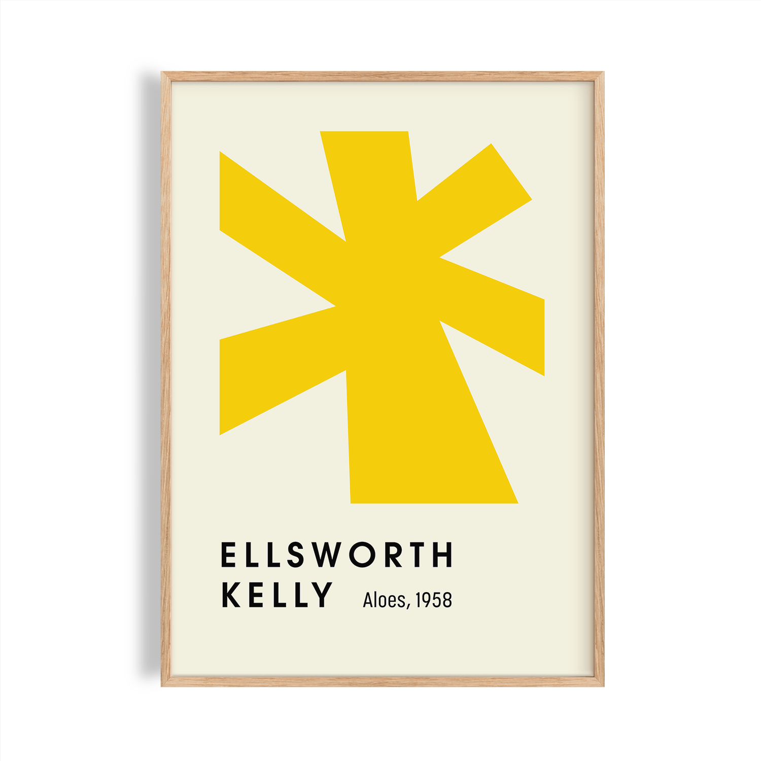 Ellsworth Kelly Inspired Artwork | Yellow Aloe Poster – Laboo Studio