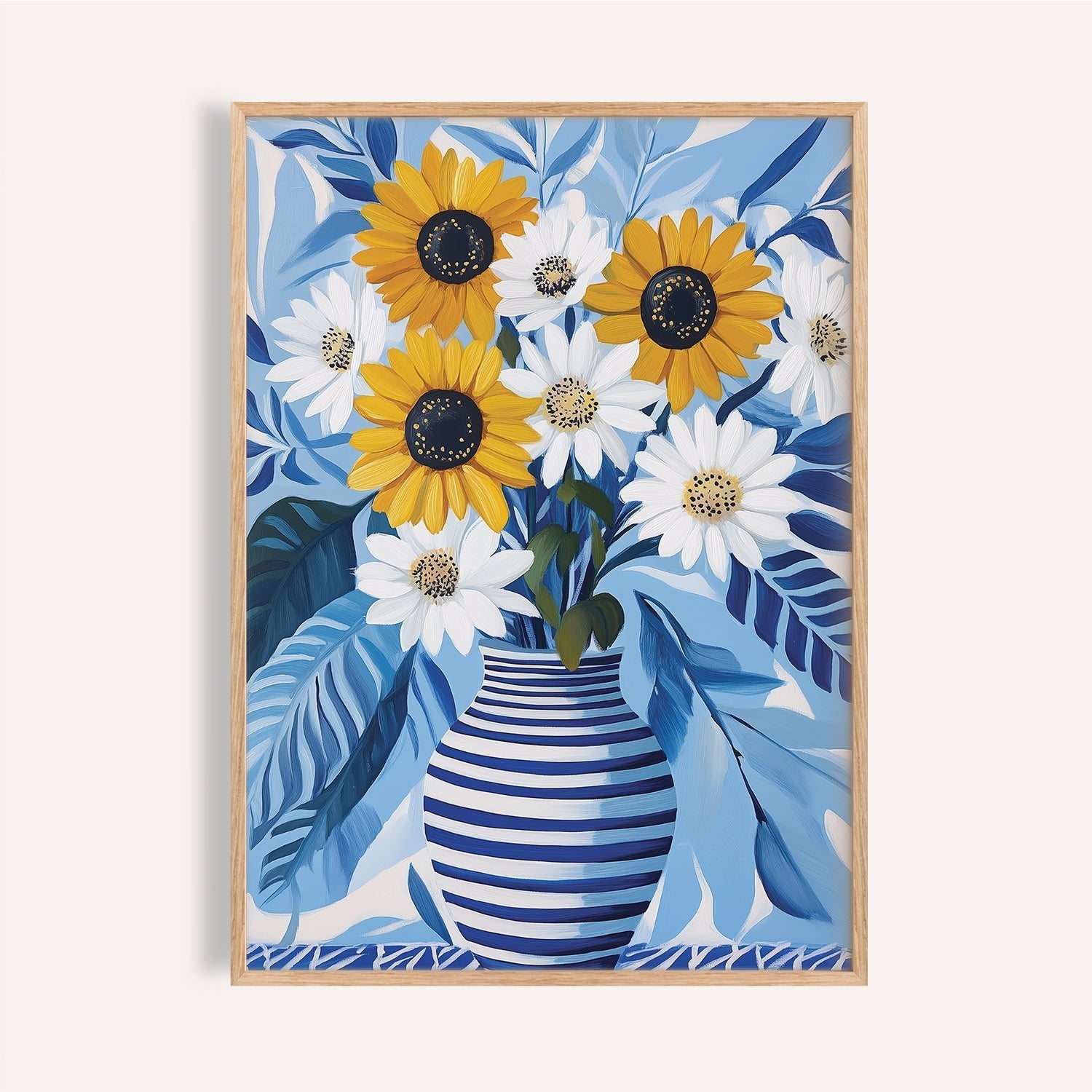 Art of Sunflowers | Bold Sunflower and Daisy Wall Print