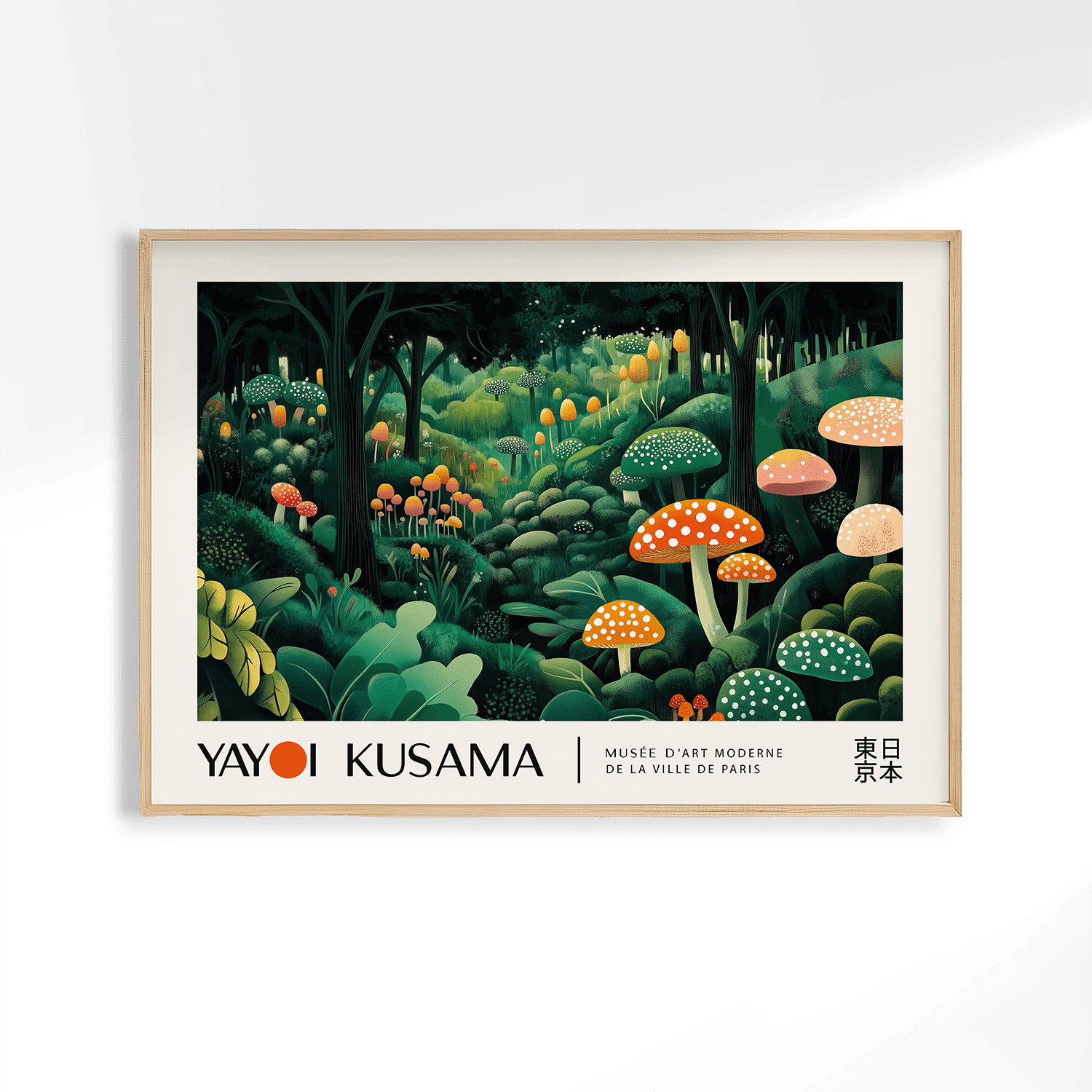 Enchanted Forest Mushrooms - Yayoi Kusama-Inspired Art Print – Laboo Studio