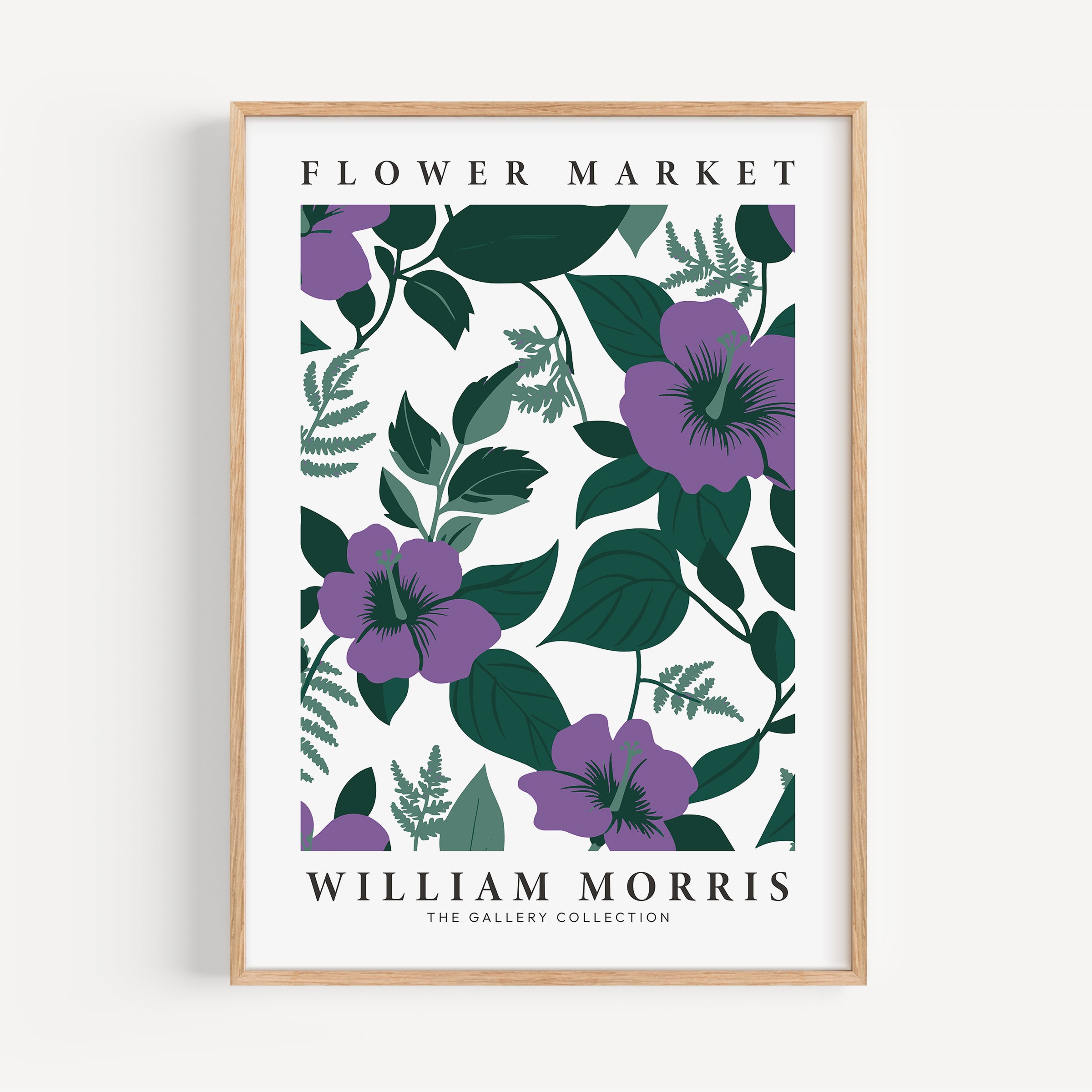 William Morris Purple Flower Poster | Classic Floral Decor – Laboo Studio