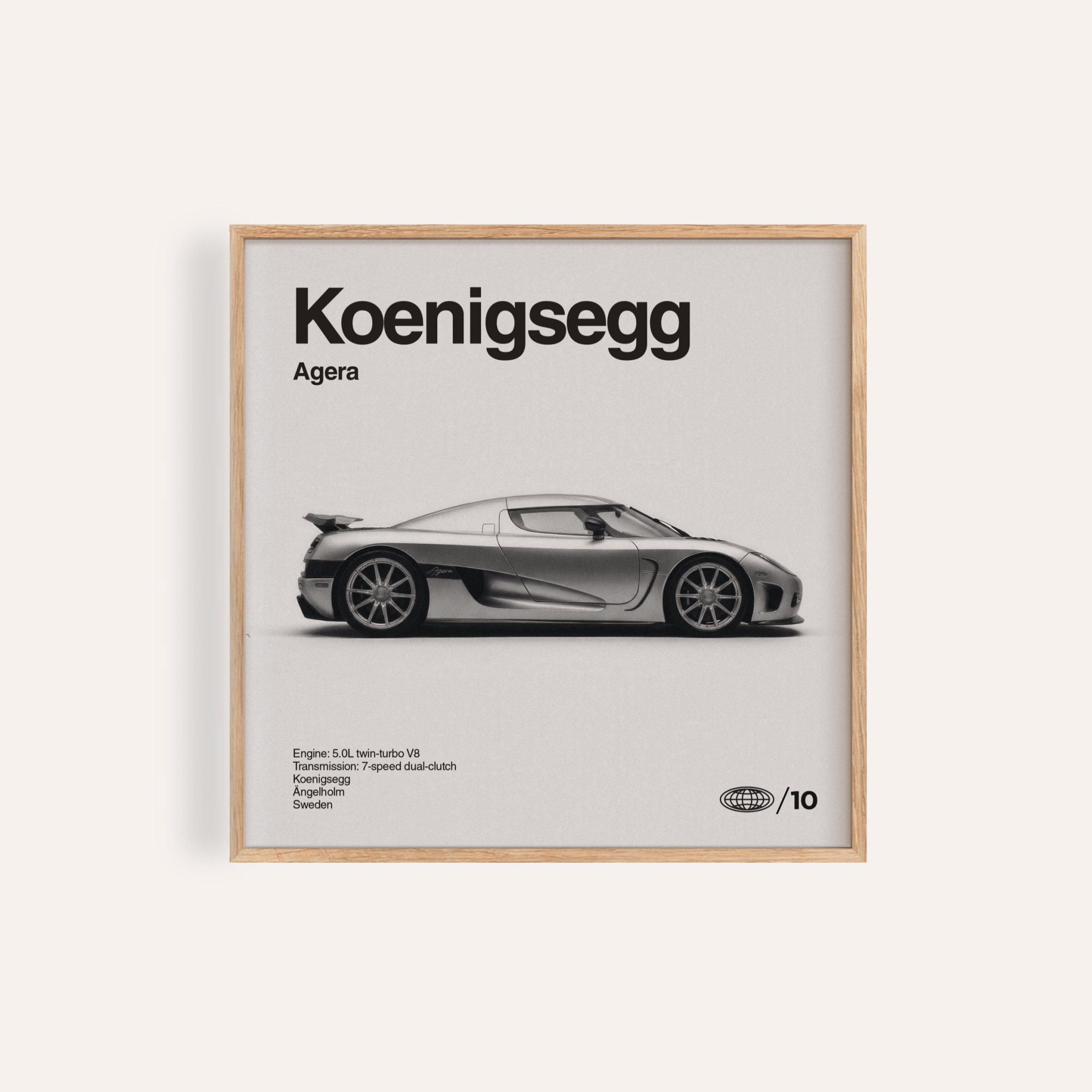 Koenigsegg Car Print – Modern Wall Art Poster