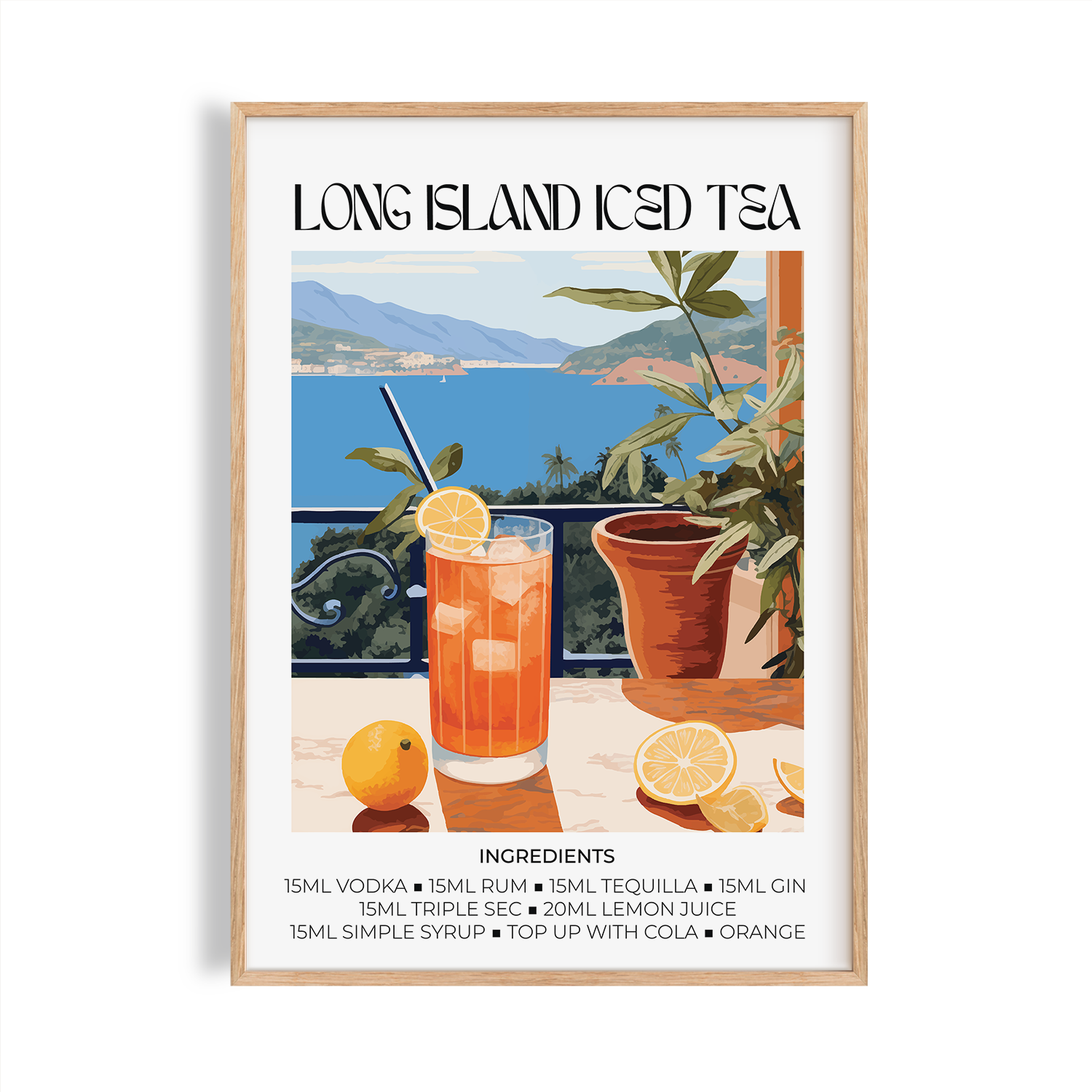 Cocktail Wall Art | Matisse Long Island Iced Tea Poster – Laboo Studio