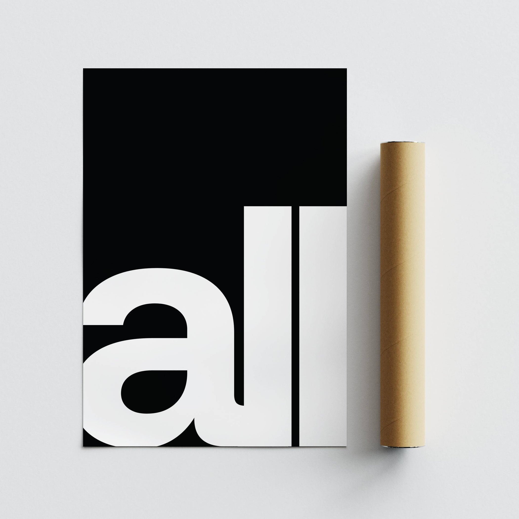 Modern Typography Wall Art Black & White – Laboo Studio