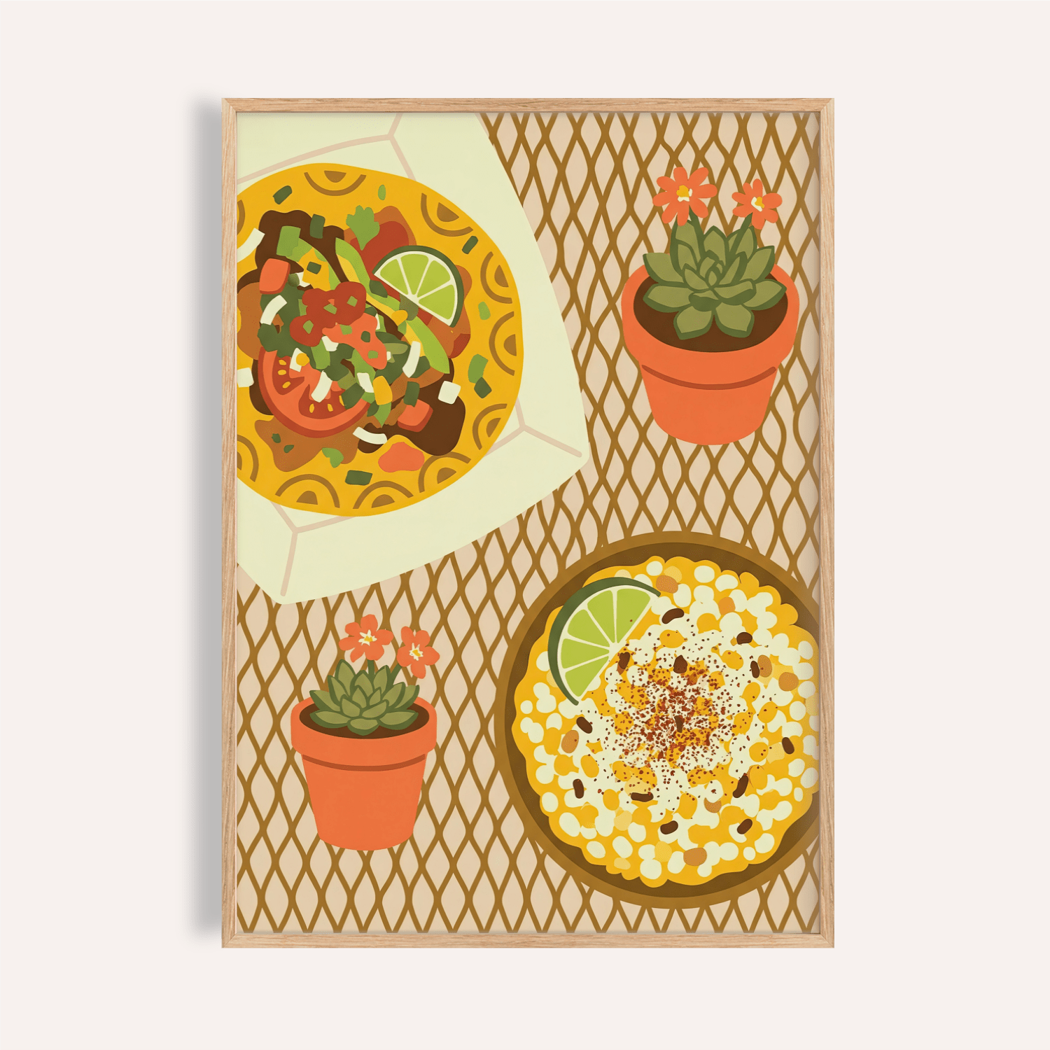 Taco Wall Art Print for Kitchen Decor